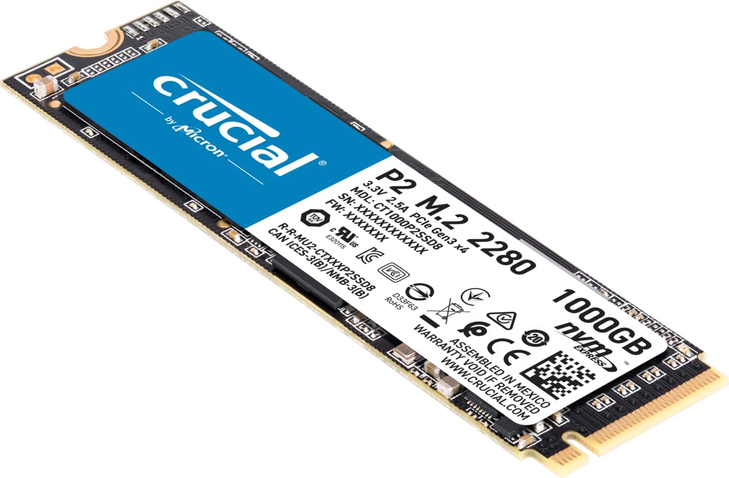 Crucial P2 1TB - El mejor disco duro M.2 calidad-precio
